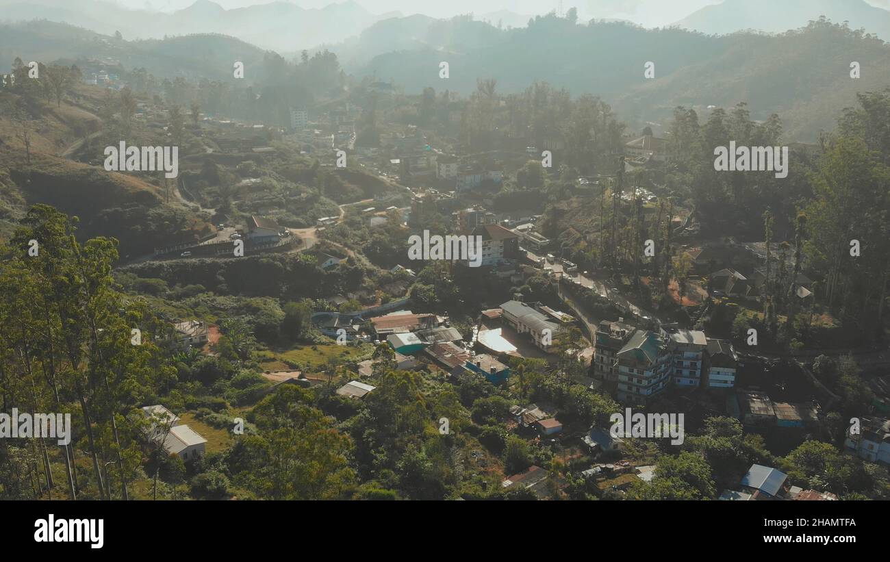 Aerial view of the neighborhood of the city of Munnar Stock Photo - Alamy