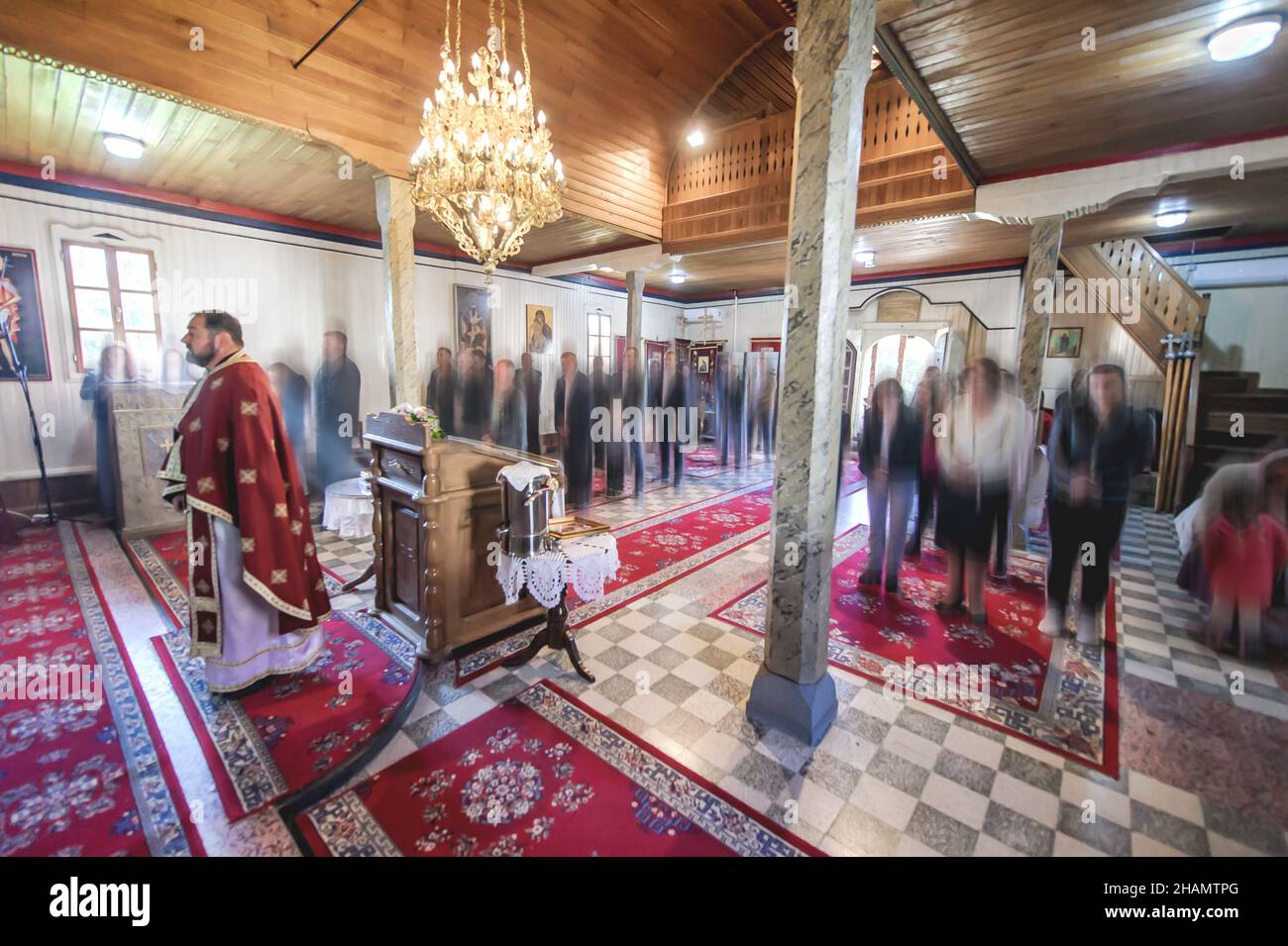 Religious priest during church service. Authentic religion spiritual ...