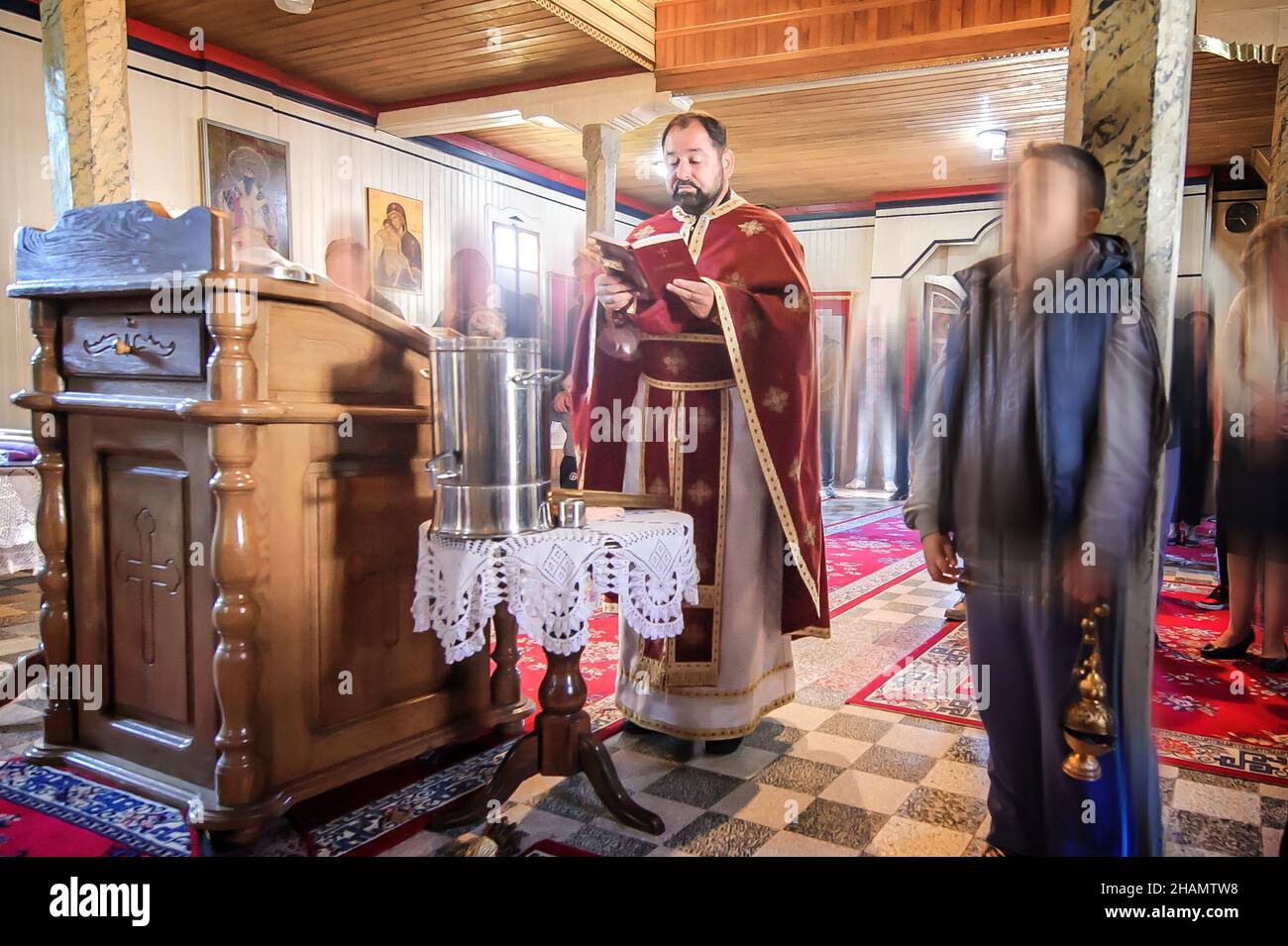Religious priest during church service. Authentic religion spiritual ...