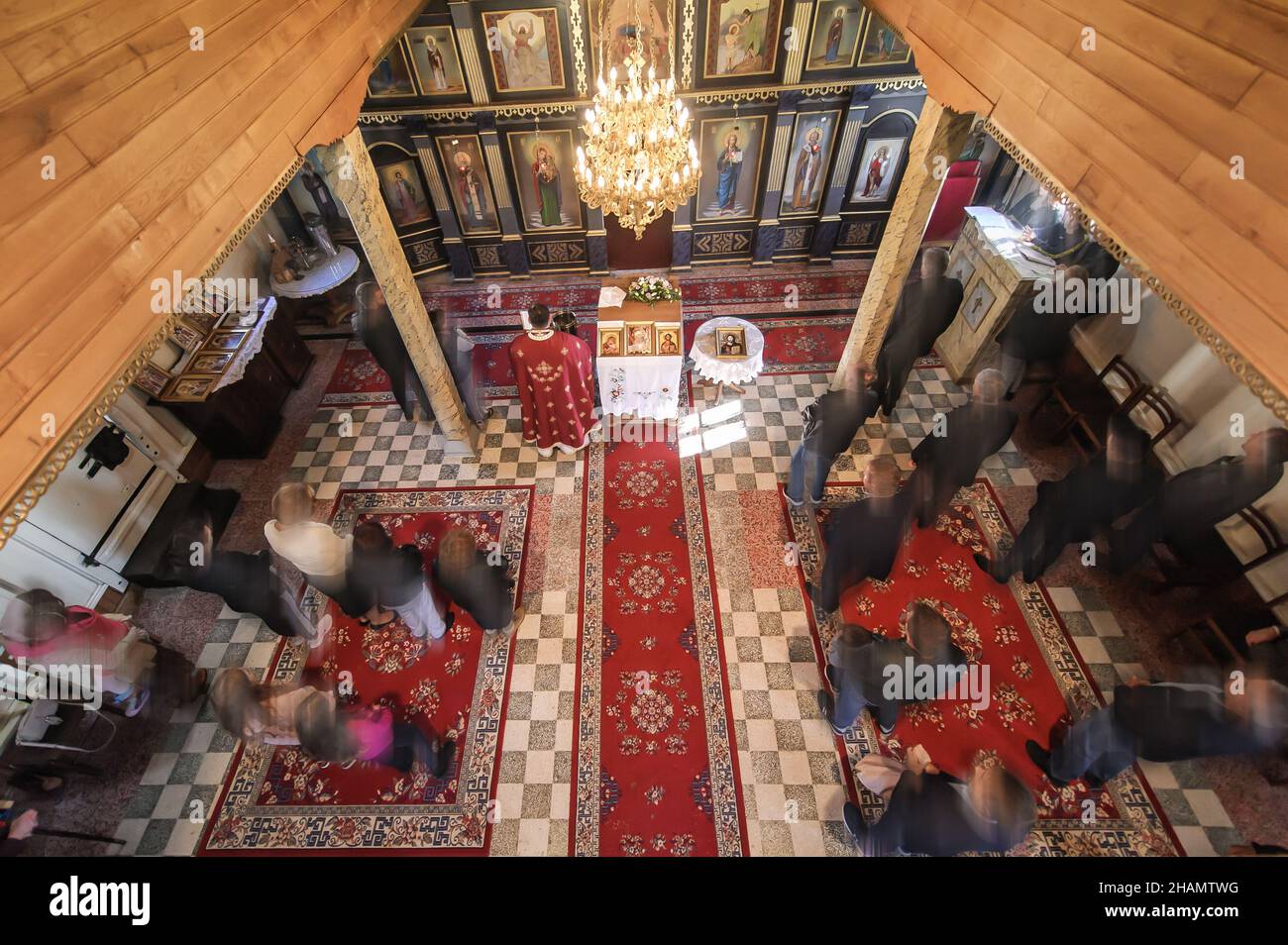 Religious priest during church service. Authentic religion spiritual ...