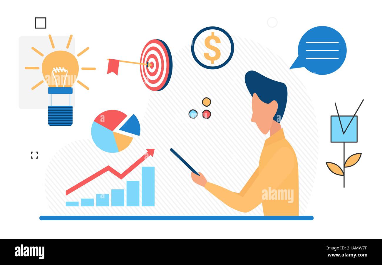 Business target achievement goal performance strategy. Long term ...