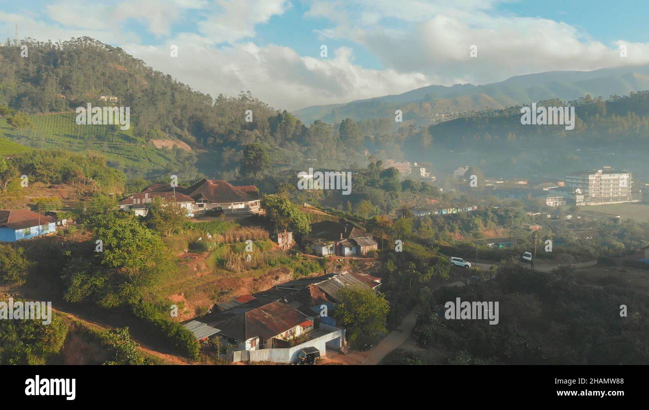 Aerial view of the neighborhood of the city of Munnar Stock Photo - Alamy