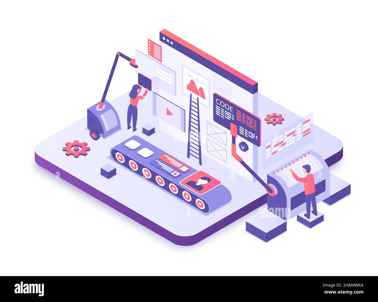 Software back end web development team. Website code building and technical maintenance process ...