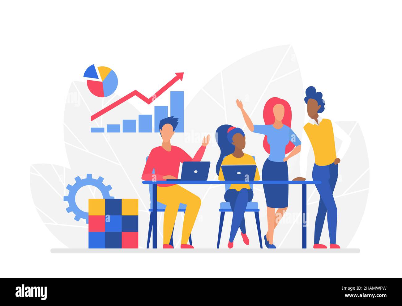 Collaborative workspace Stock Vector Images - Alamy