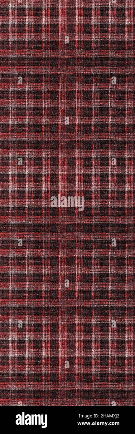Retro red black buffalo plaid check seamless border pattern ...