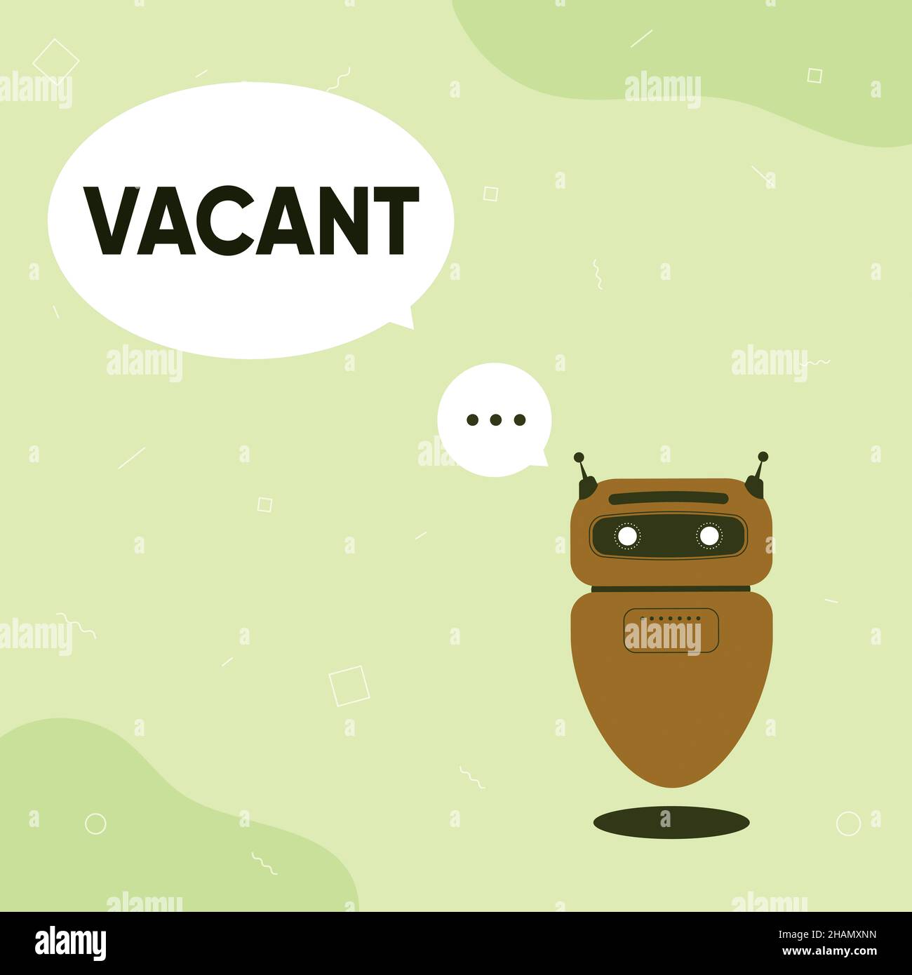 Text sign showing Vacant. Internet Concept lacking contents which could ...