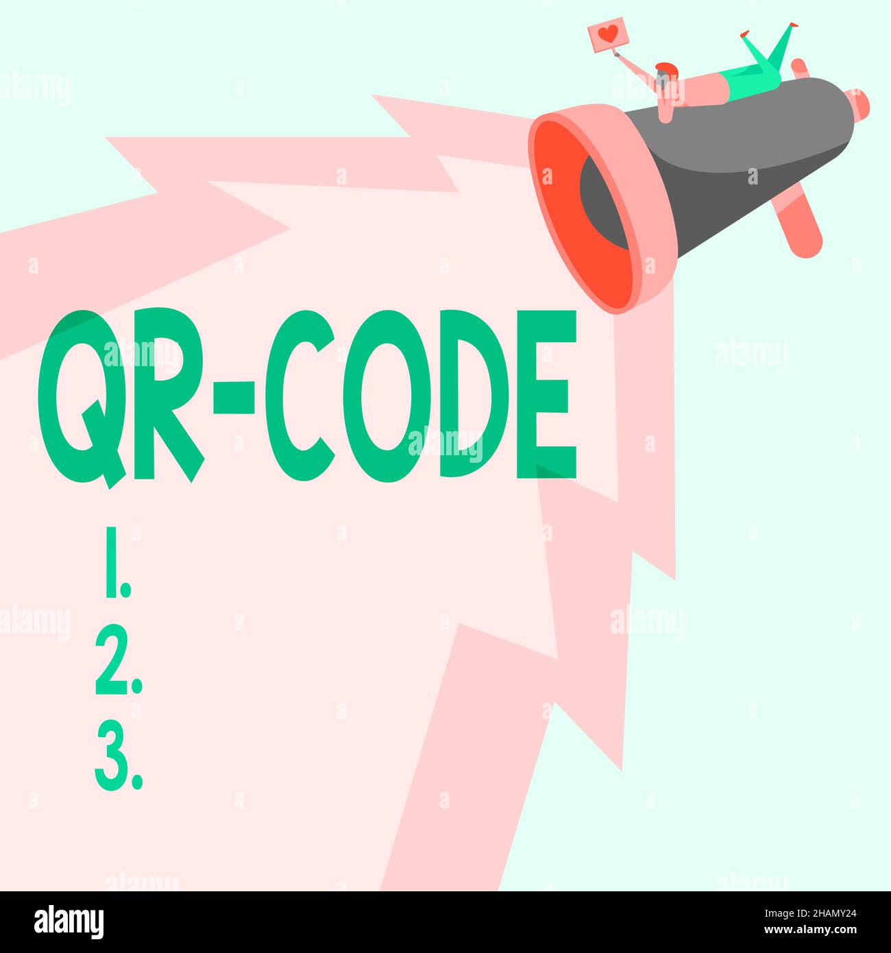 Text caption presenting Qr Code. Business overview the trademark for a ...