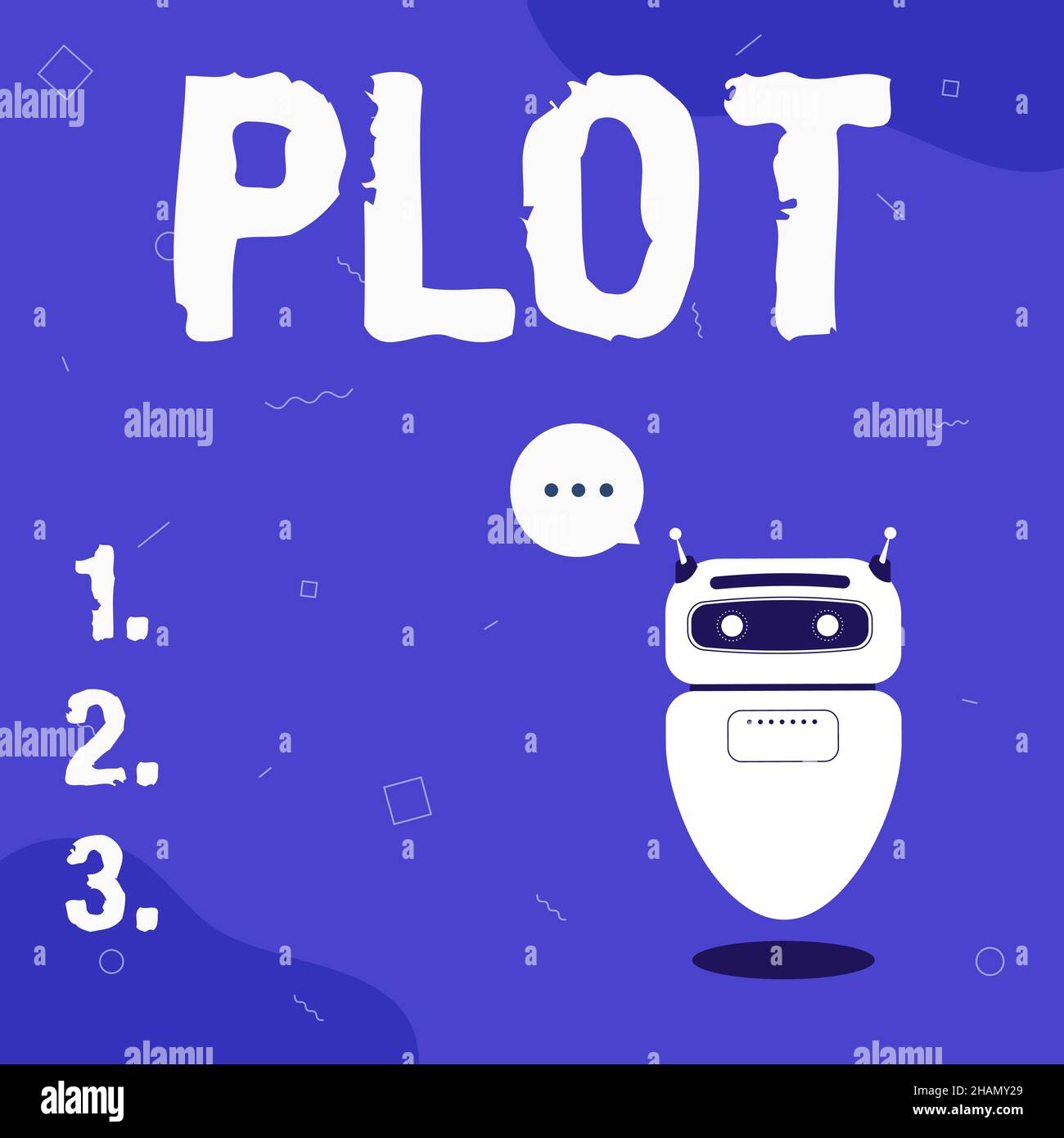 Text Caption Presenting Plot Word Written On Sequence Of Events Inside