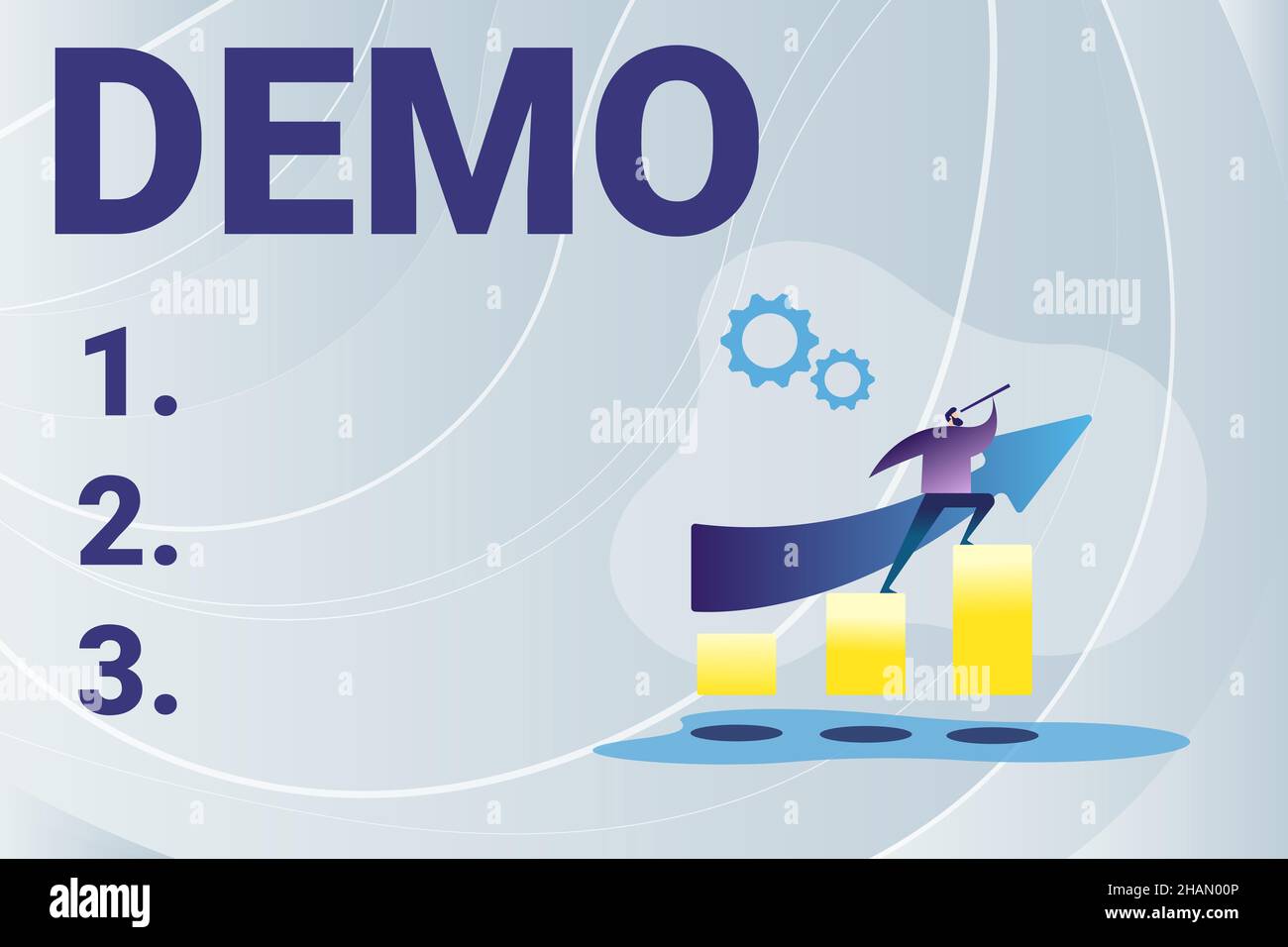 Writing displaying text Demo. Word for Demonstration of a product ...