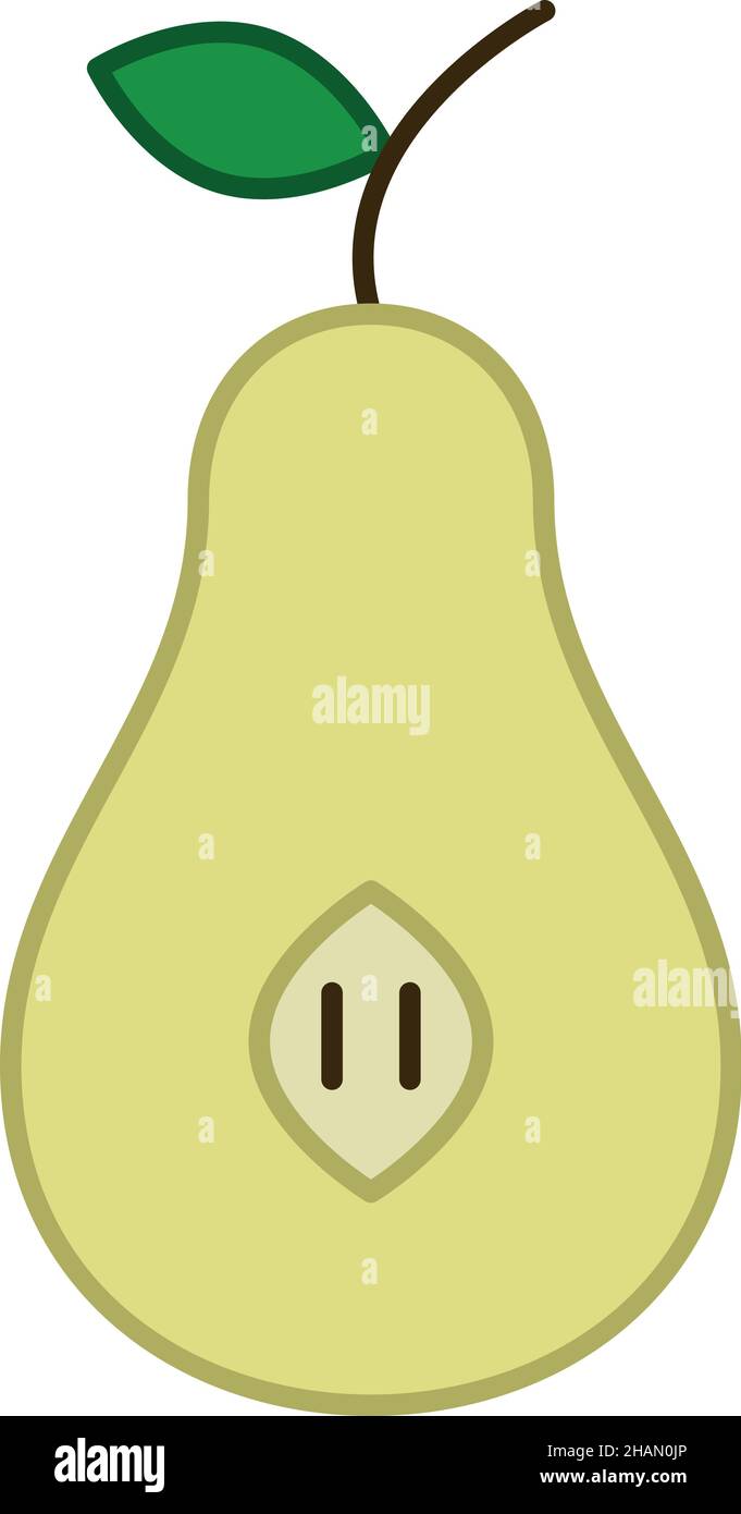 Pear Filled Outline Icon Fruit Vector Stock Vector Image & Art - Alamy