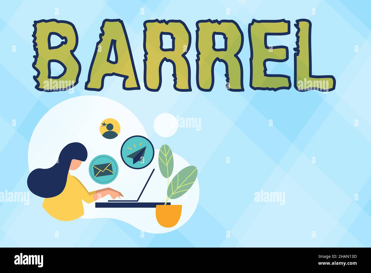 Writing displaying text Barrel. Business showcase cylindrical container ...