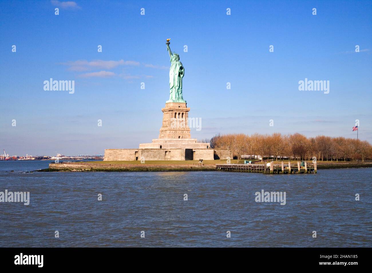the statue of liberty in new york harbour USA Stock Photo - Alamy