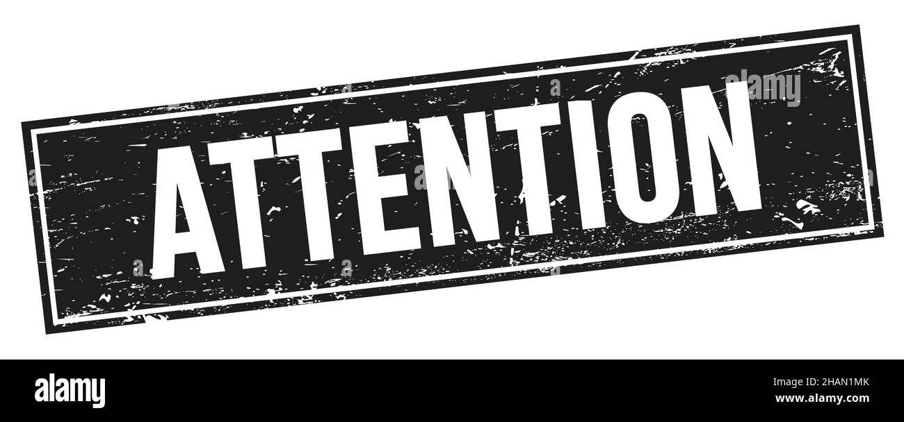Attention stamp Black and White Stock Photos & Images - Alamy