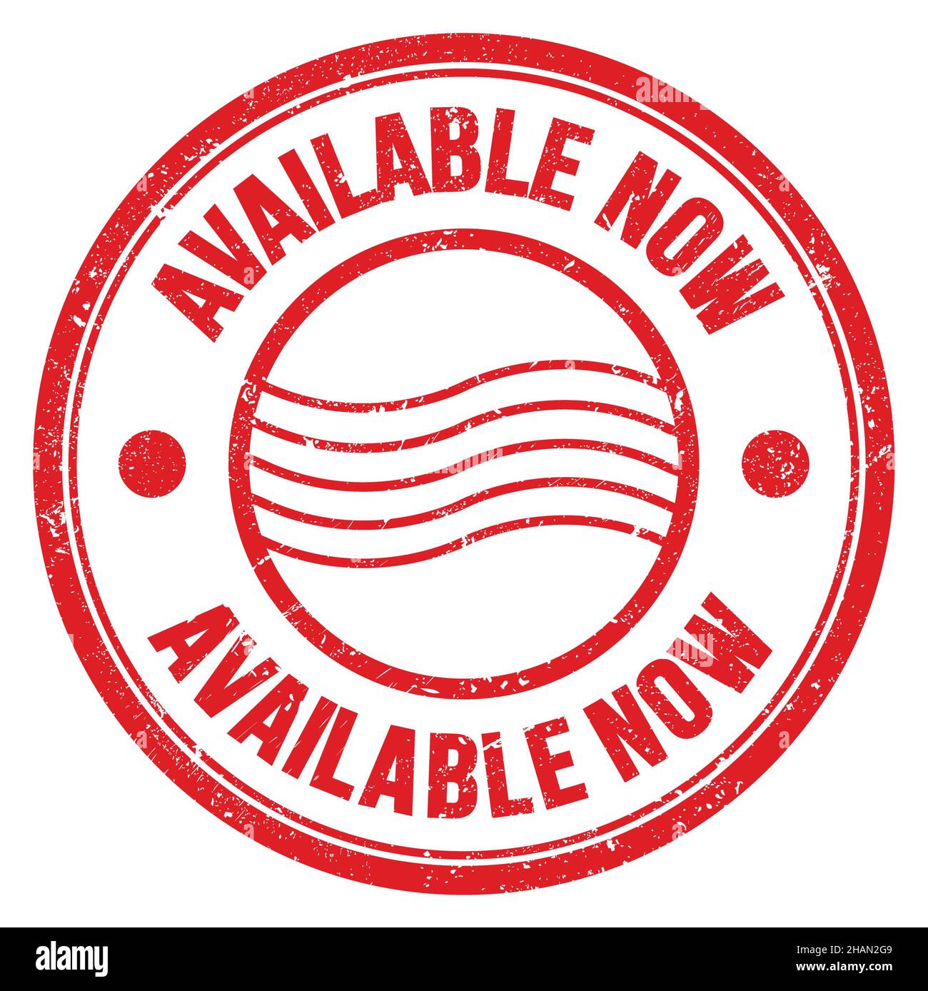 AVAILABLE NOW word written on red round postal stamp sign Stock Photo ...