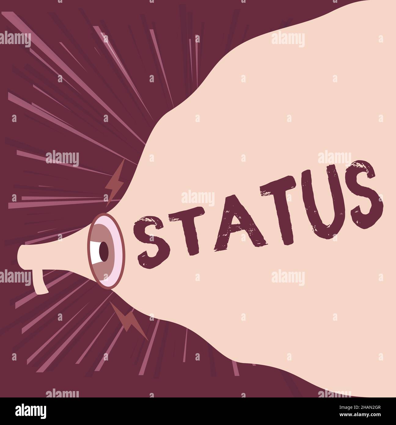 Writing displaying text Status. Word Written on situation at a ...