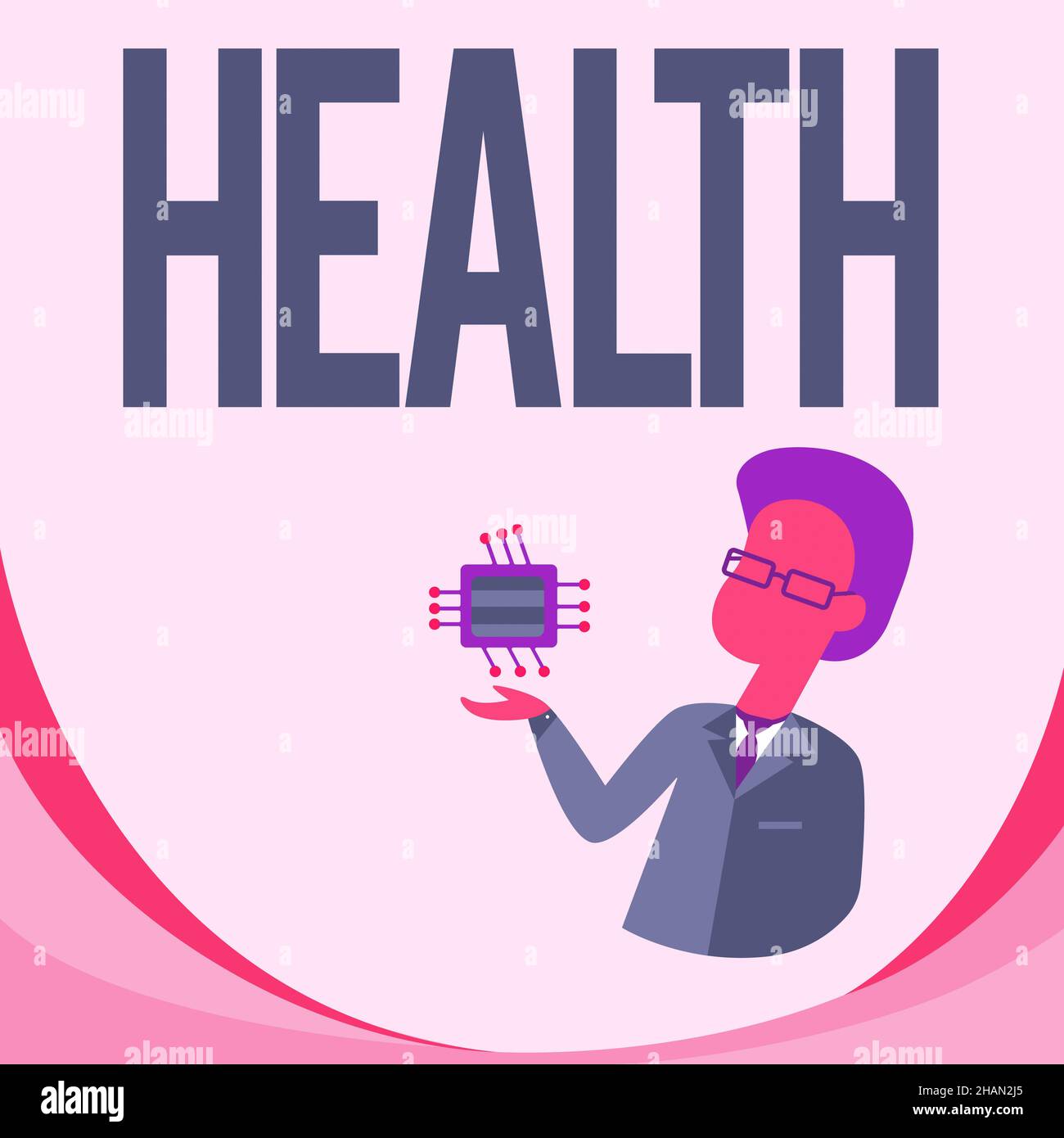 Handwriting text Health. Word for condition of the body and the degree ...