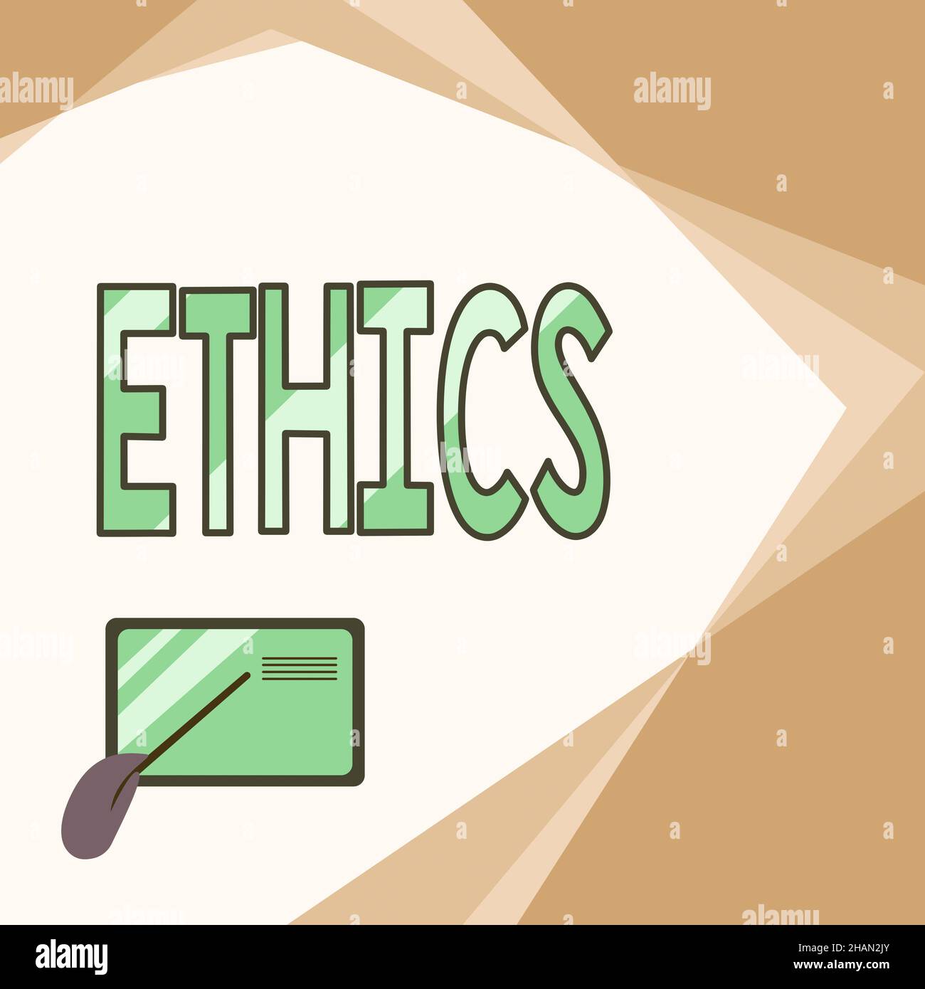 Text sign showing Ethics. Business idea the moral philosophy or code of ...