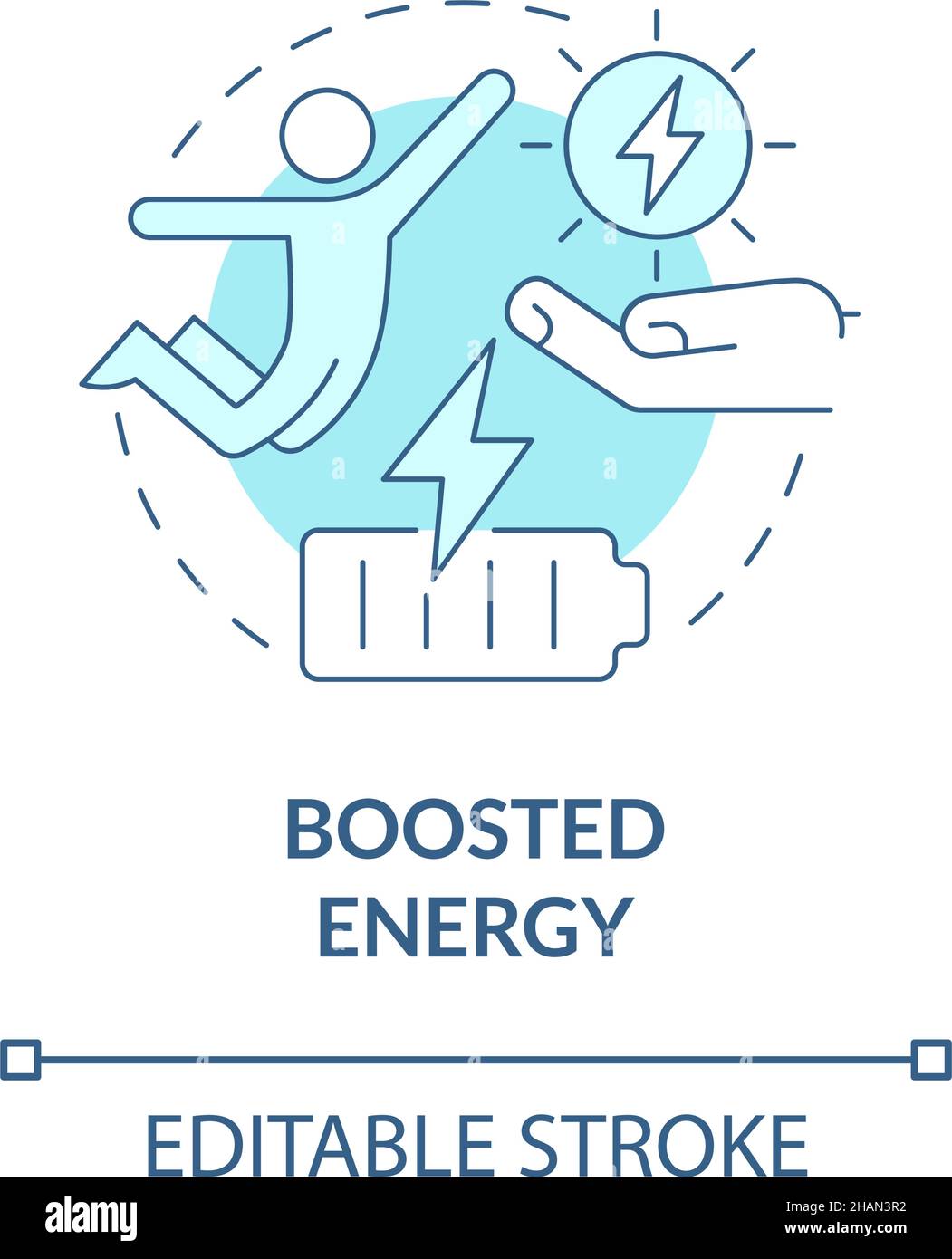Boosted energy turquoise concept icon Stock Vector Image & Art - Alamy