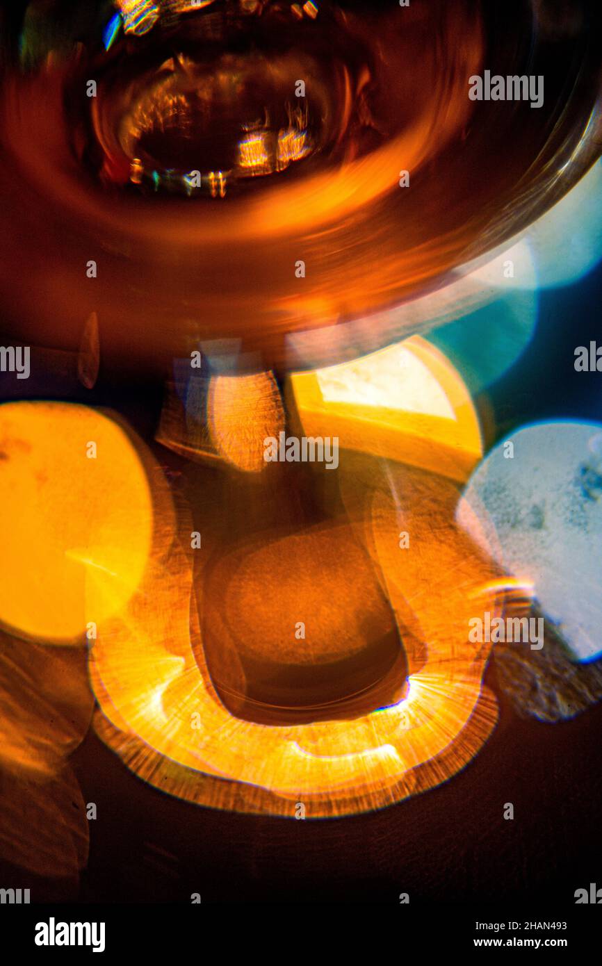 Abstract optical colorful bokeh background with colorful layer blending ...