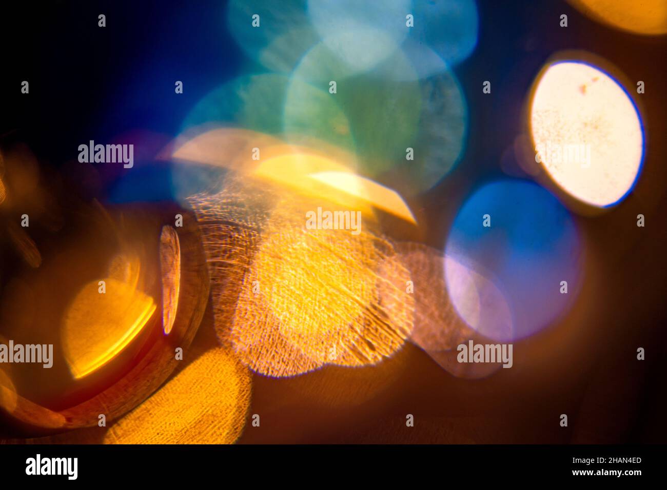 Abstract optical colorful bokeh background with colorful layer blending ...