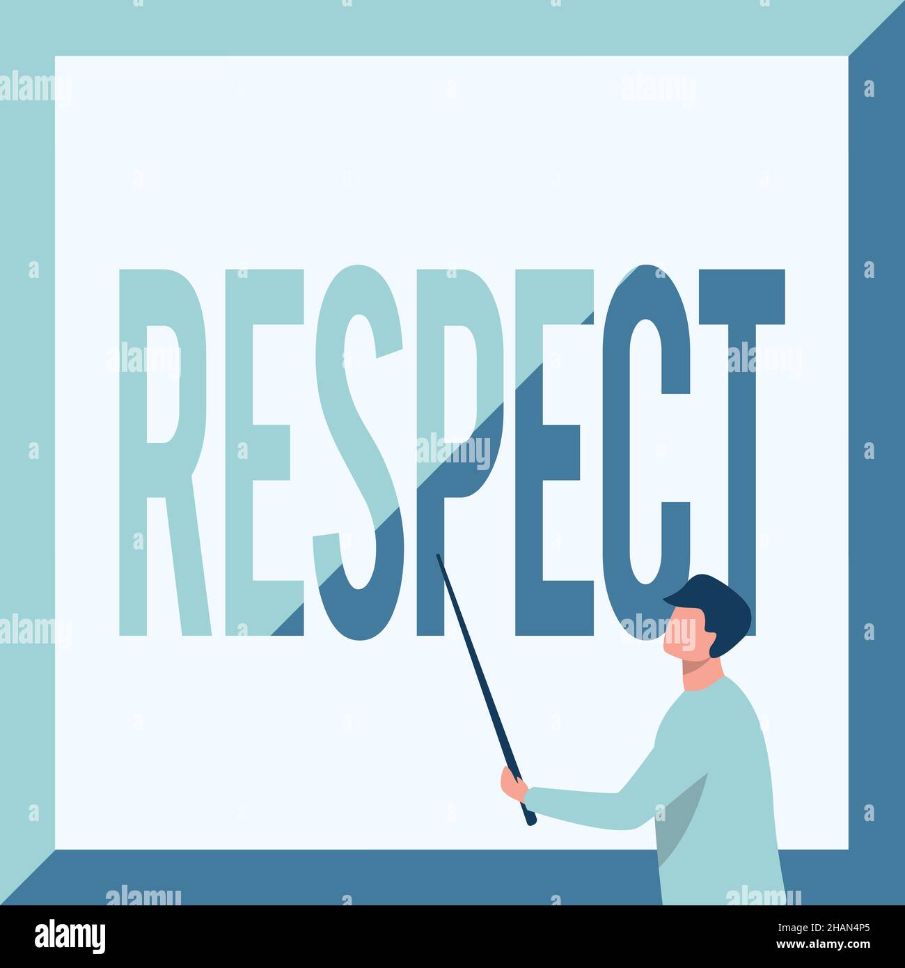 Conceptual caption Respect. Business idea Feeling of deep admiration ...