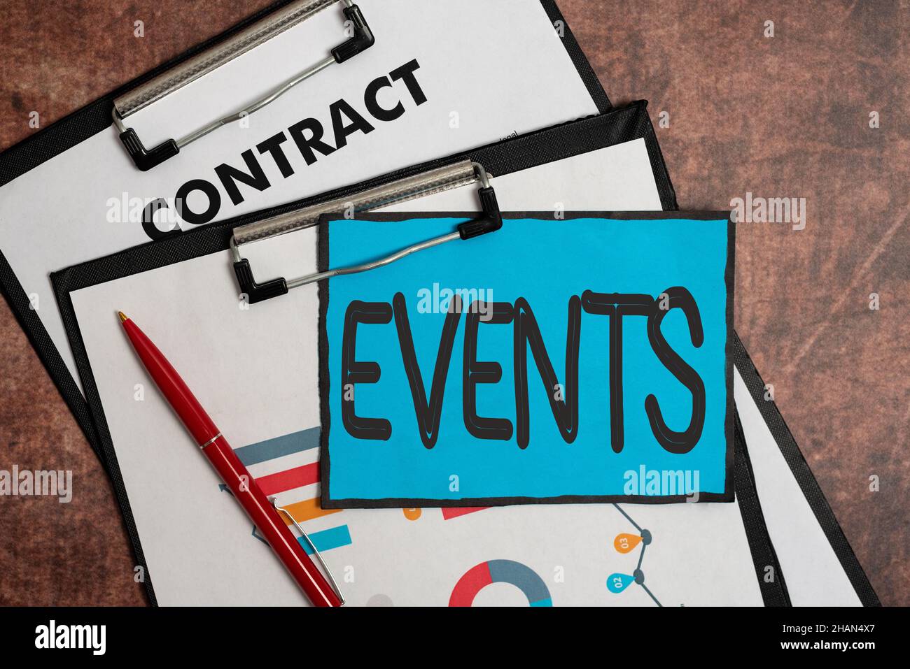 Text caption presenting Events. Concept meaning Function to generate ...