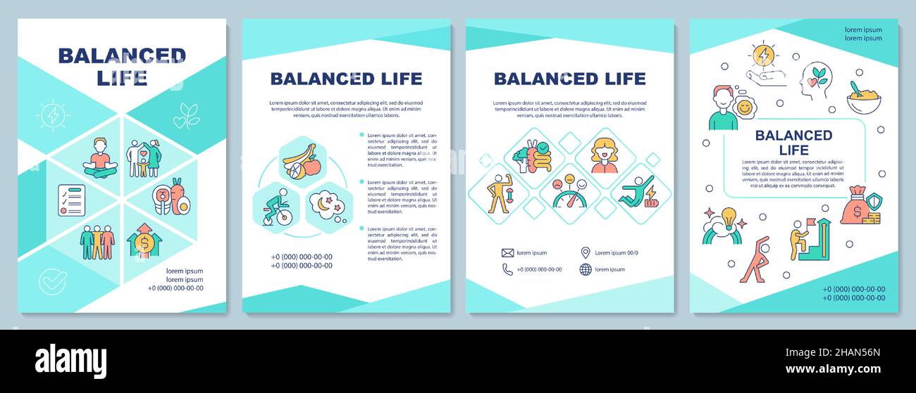 Balanced life mint brochure template Stock Vector Image & Art - Alamy