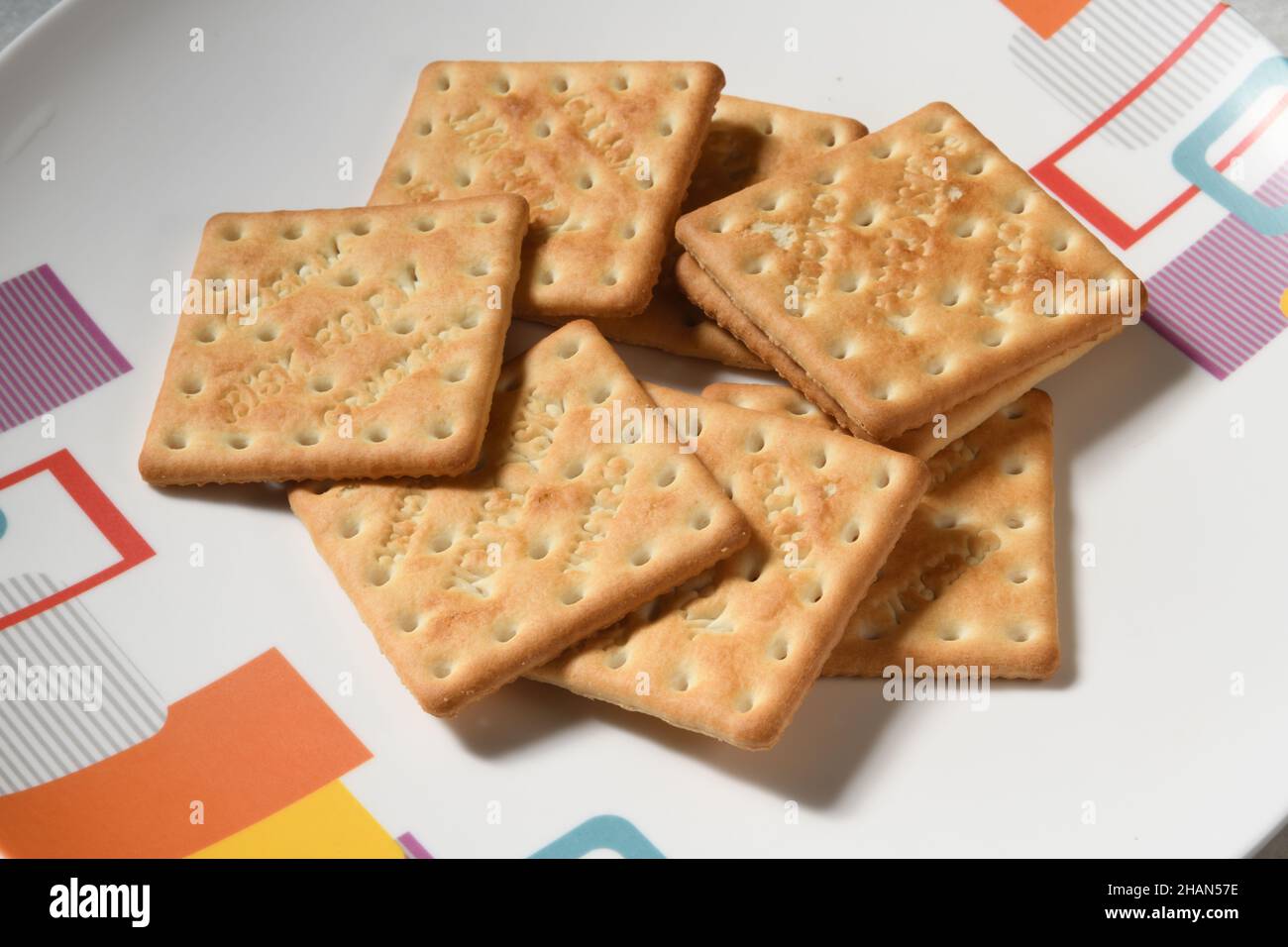 Cream cracker. India Stock Photo - Alamy