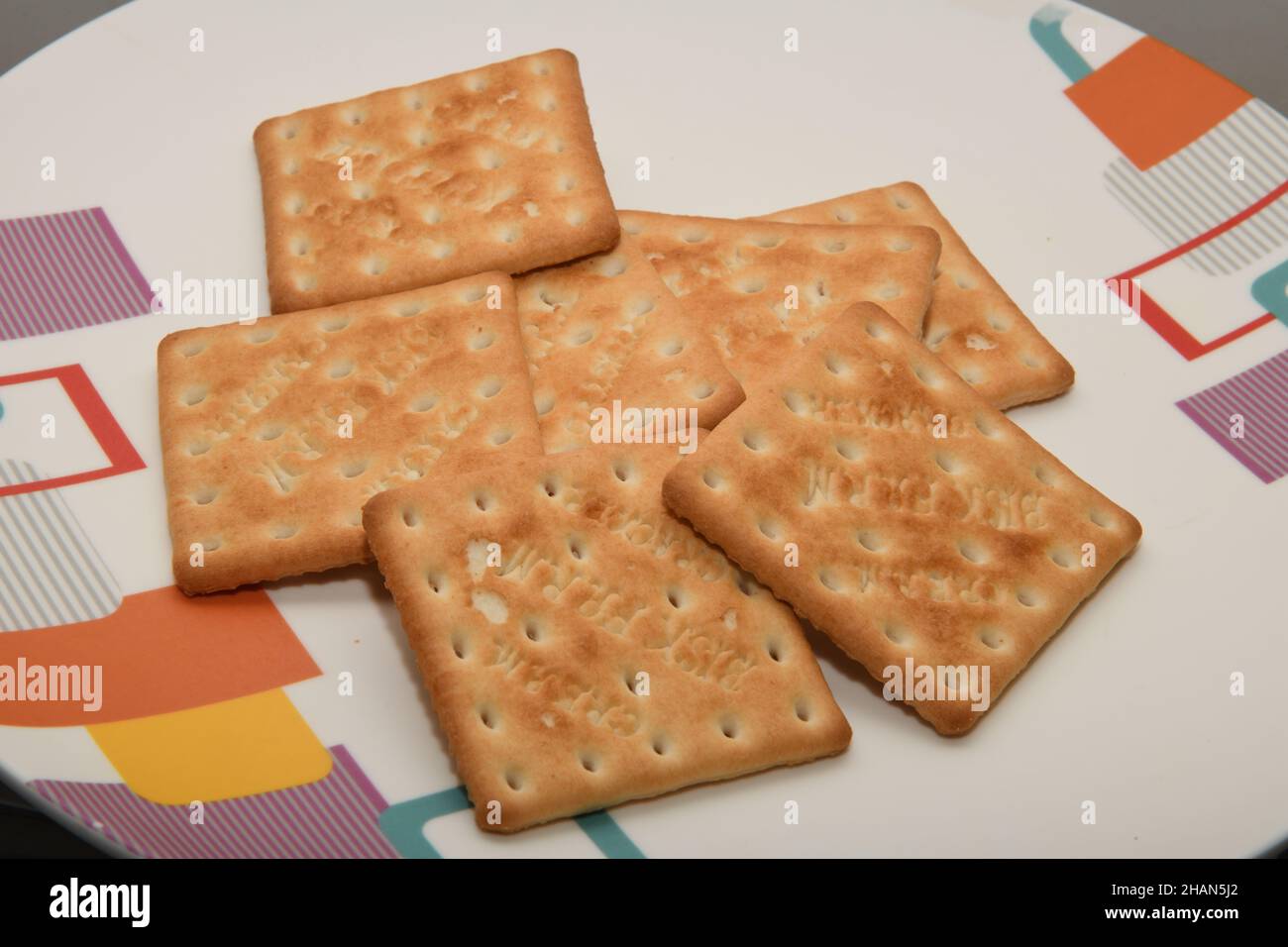 Cream cracker. India Stock Photo - Alamy