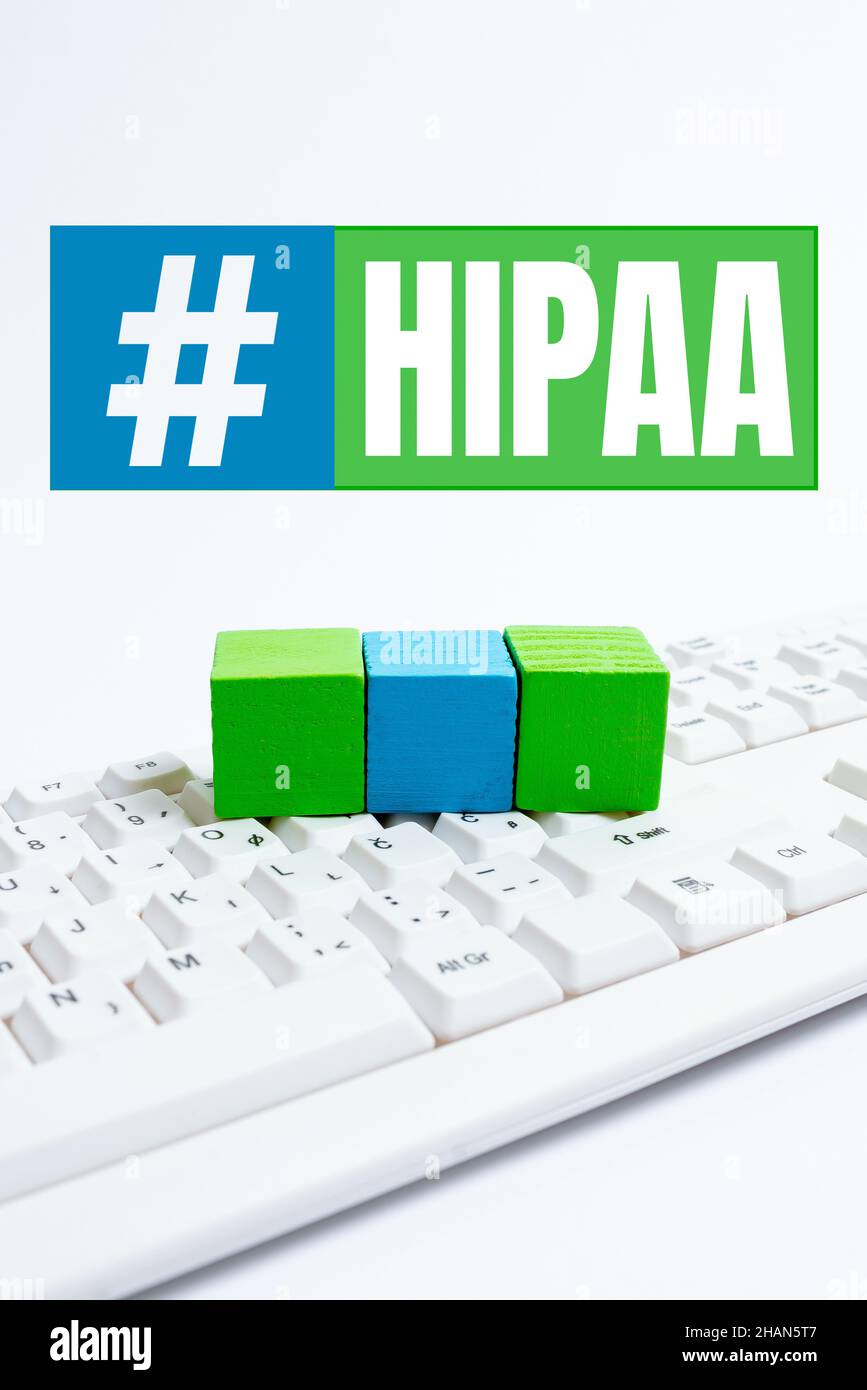 Text showing inspiration Hipaa. Concept meaning Acronym stands for ...