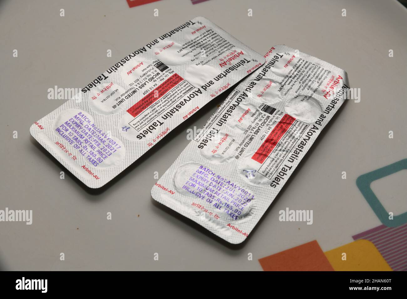 Arbitel-AV tablet. Combination of two medicines (Telmisartan 40mg ...