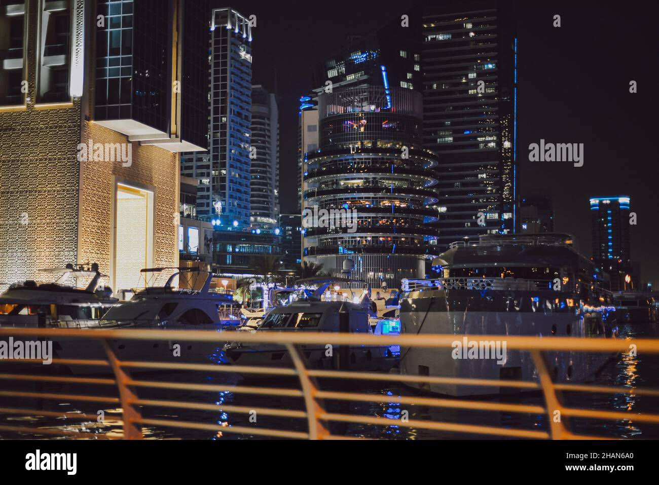 Urban night architecture buildings skyline view Stock Photo - Alamy
