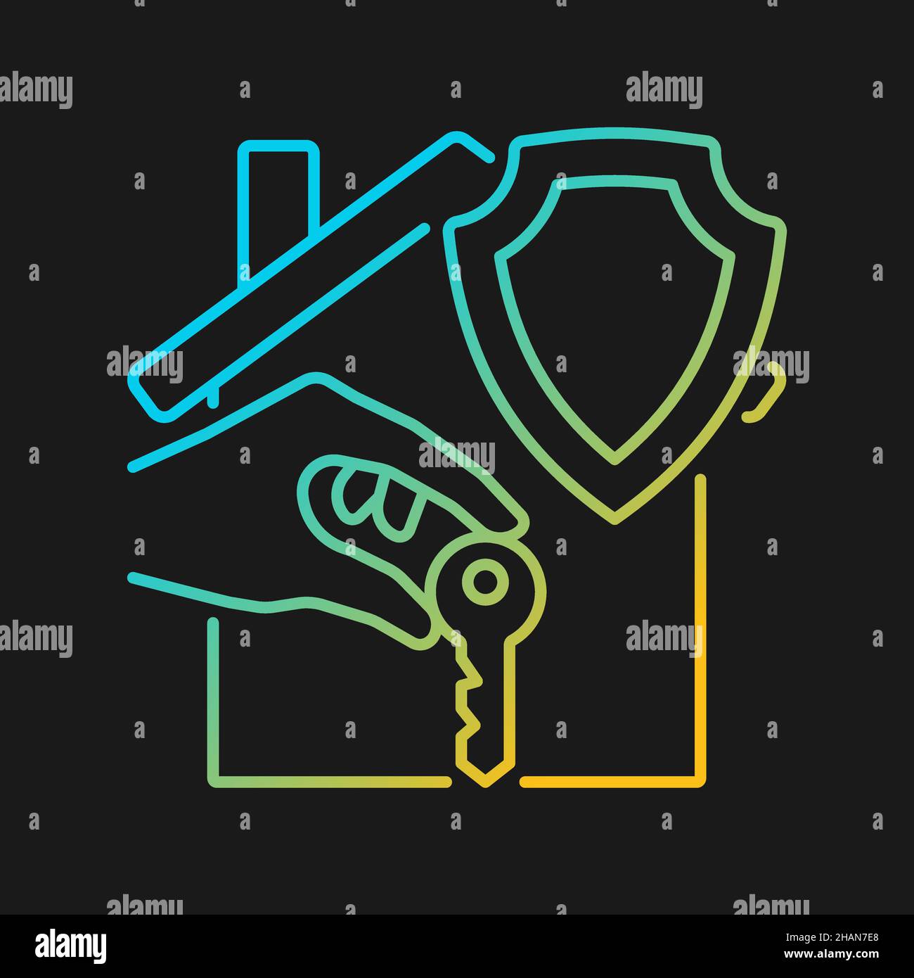 Renters insurance gradient vector icon for dark theme Stock Vector ...