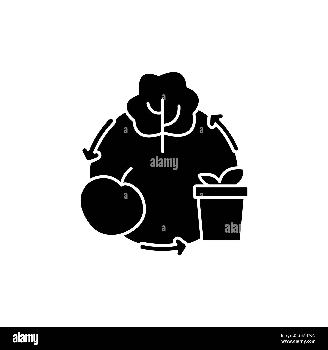 Eco zero production color line icon. Pictogram for web page, mobile app ...