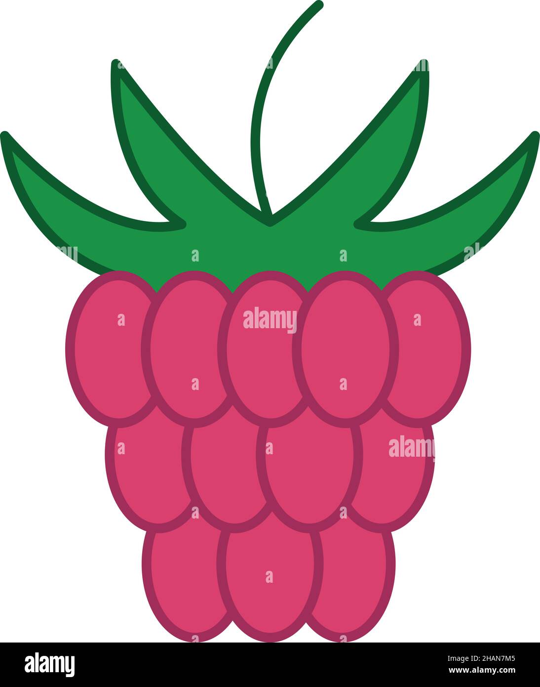 Raspberry Filled Outline Icon Fruit Vector Stock Vector Image & Art - Alamy