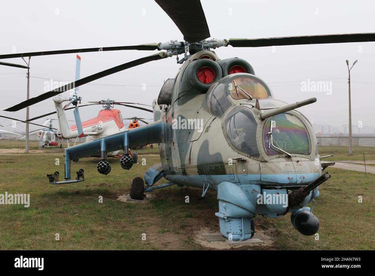 Kyiv / Ukraine - Attack helicopter Mi-24D Stock Photo - Alamy