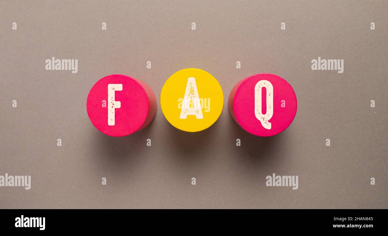 Close up Of Words with Faq , Business Concept idea Stock Photo - Alamy
