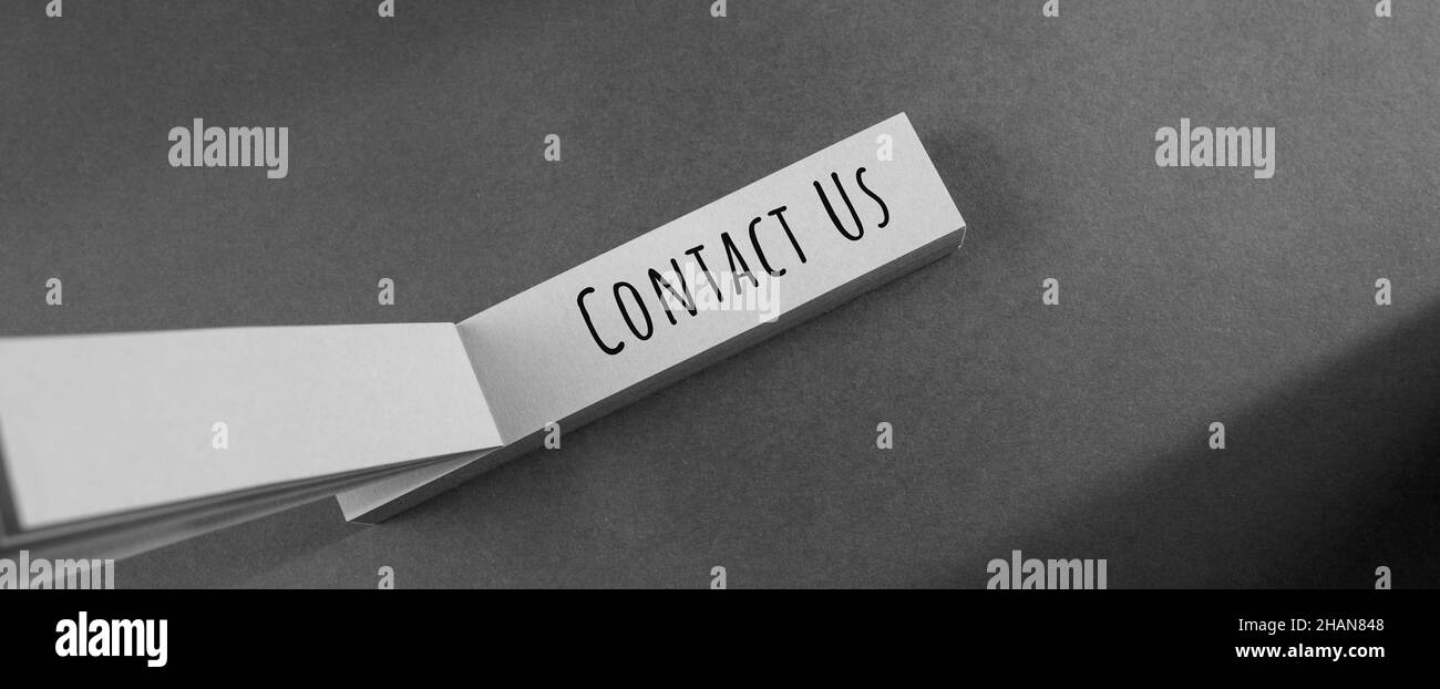 Words with Contact Us Business Concept Idea Stock Photo - Alamy
