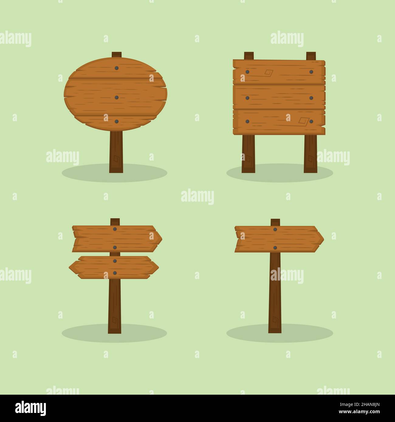 set wooden signs Stock Vector Image & Art - Alamy