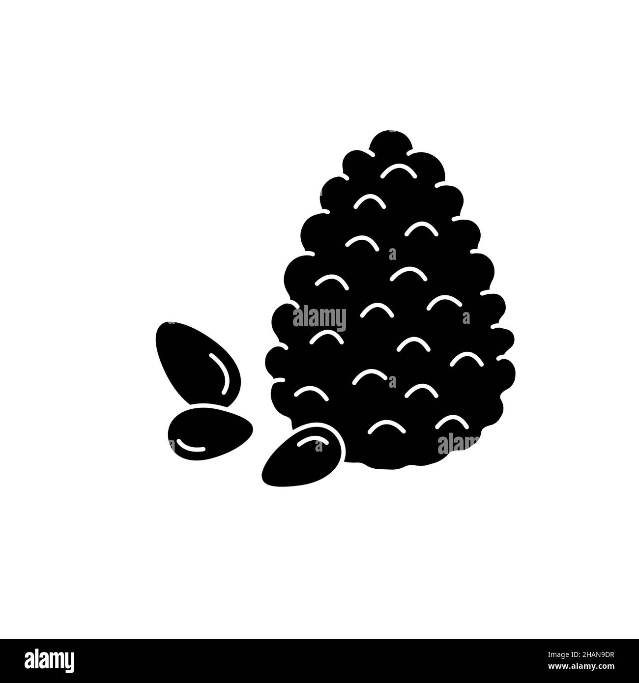 Cedar olor line icon. Essential oils fruit seeds. Pictogram for web ...