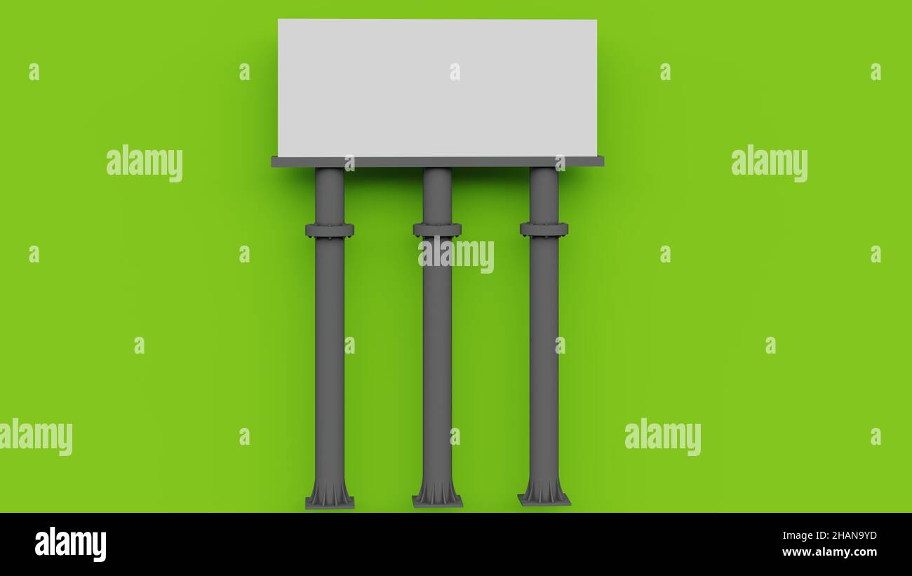 Rectangular posters in metallic structure to complete with background ...