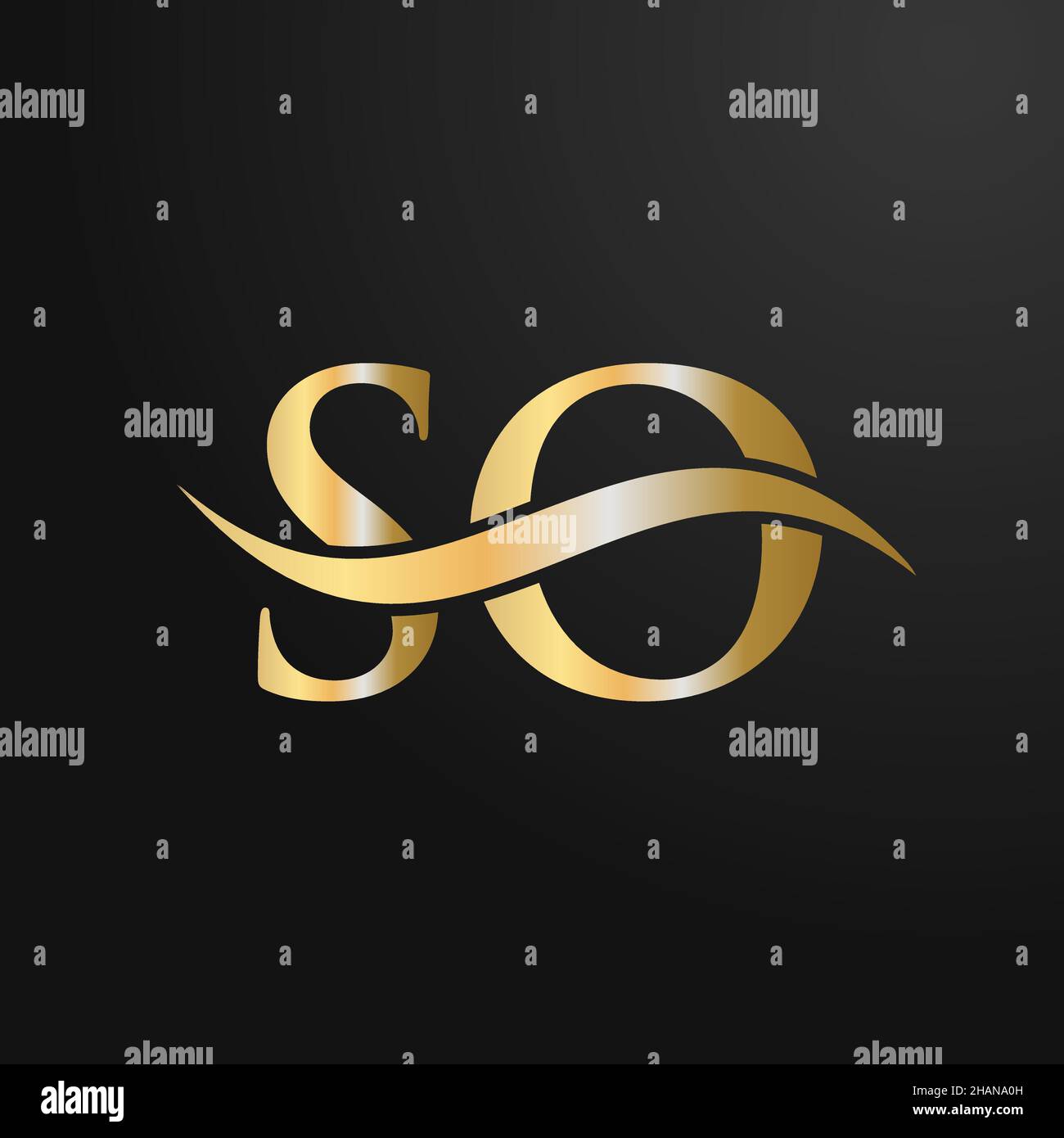 Letter SO Logo Design Template. SO, S O Letter Logo Modern, Flat ...