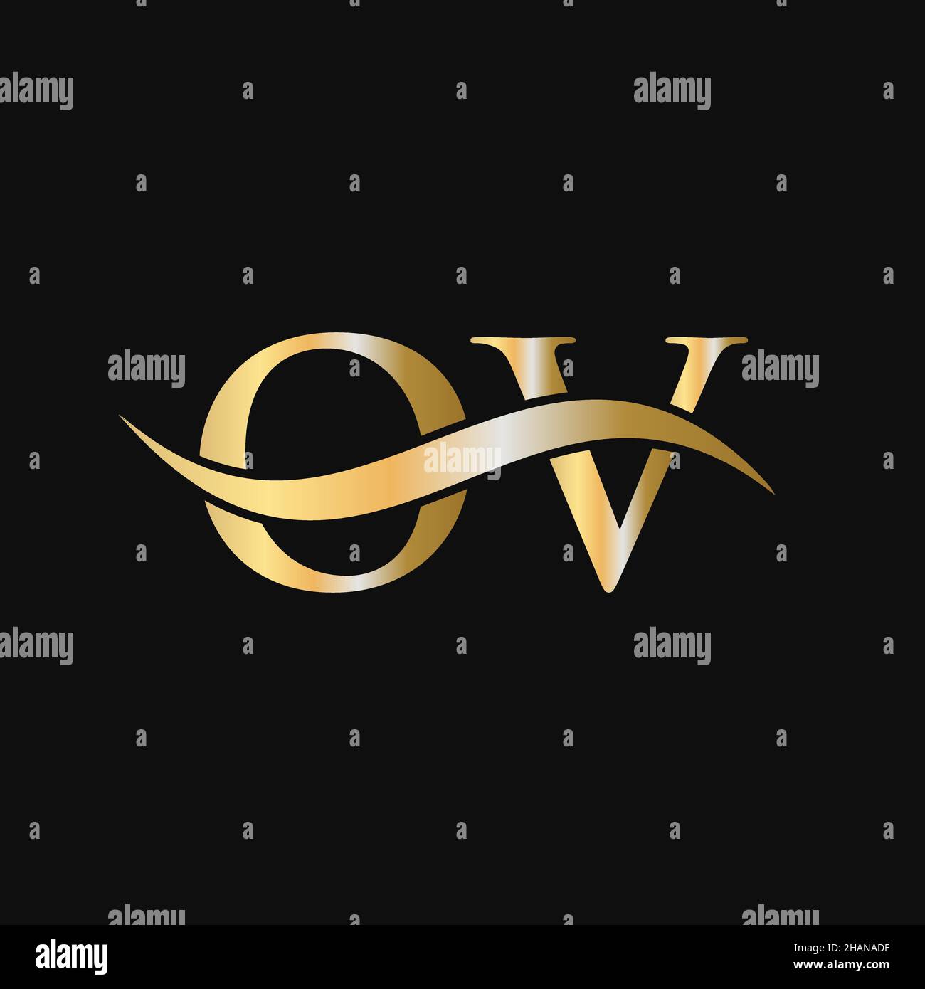 Letter OV Logo Design Template. OV, O V Letter Logo Modern, Flat ...