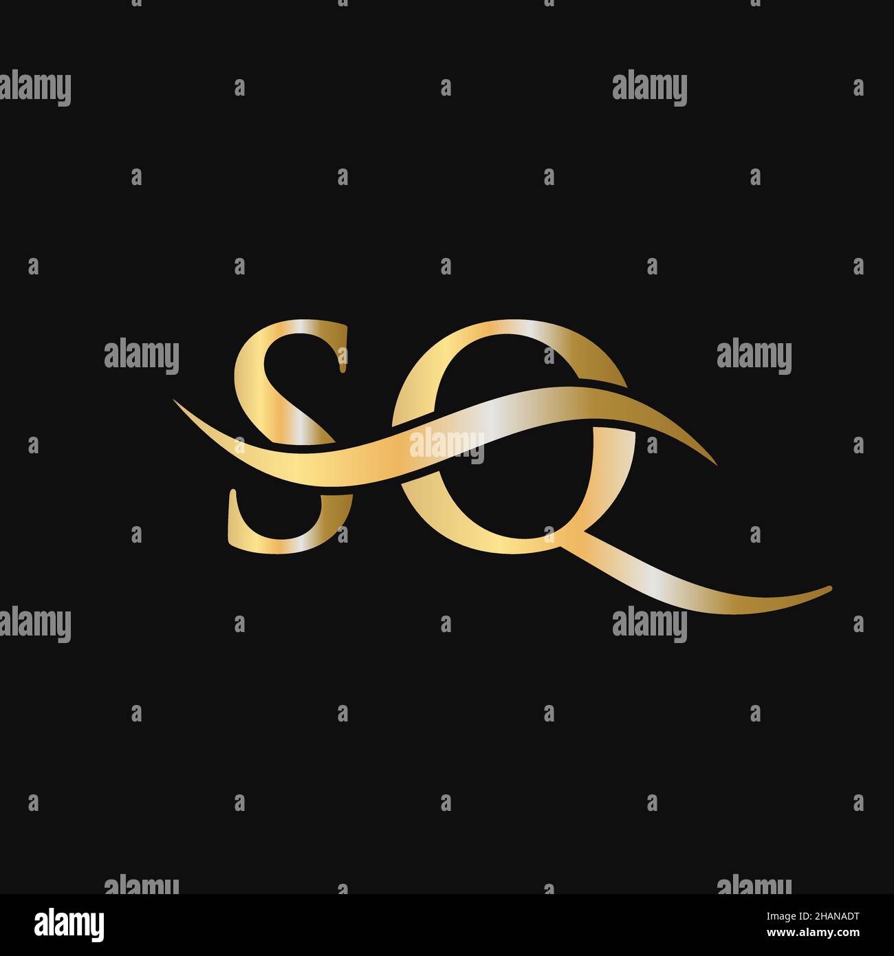 Letter SQ Logo Design Template. SQ, S Q Letter Logo Modern, Flat ...