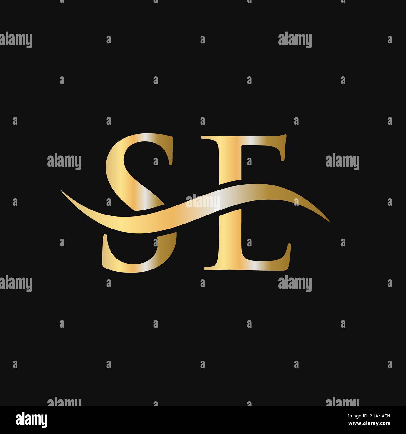 Letter SE Logo Design Template. SE, S E Letter Logo Modern, Flat ...