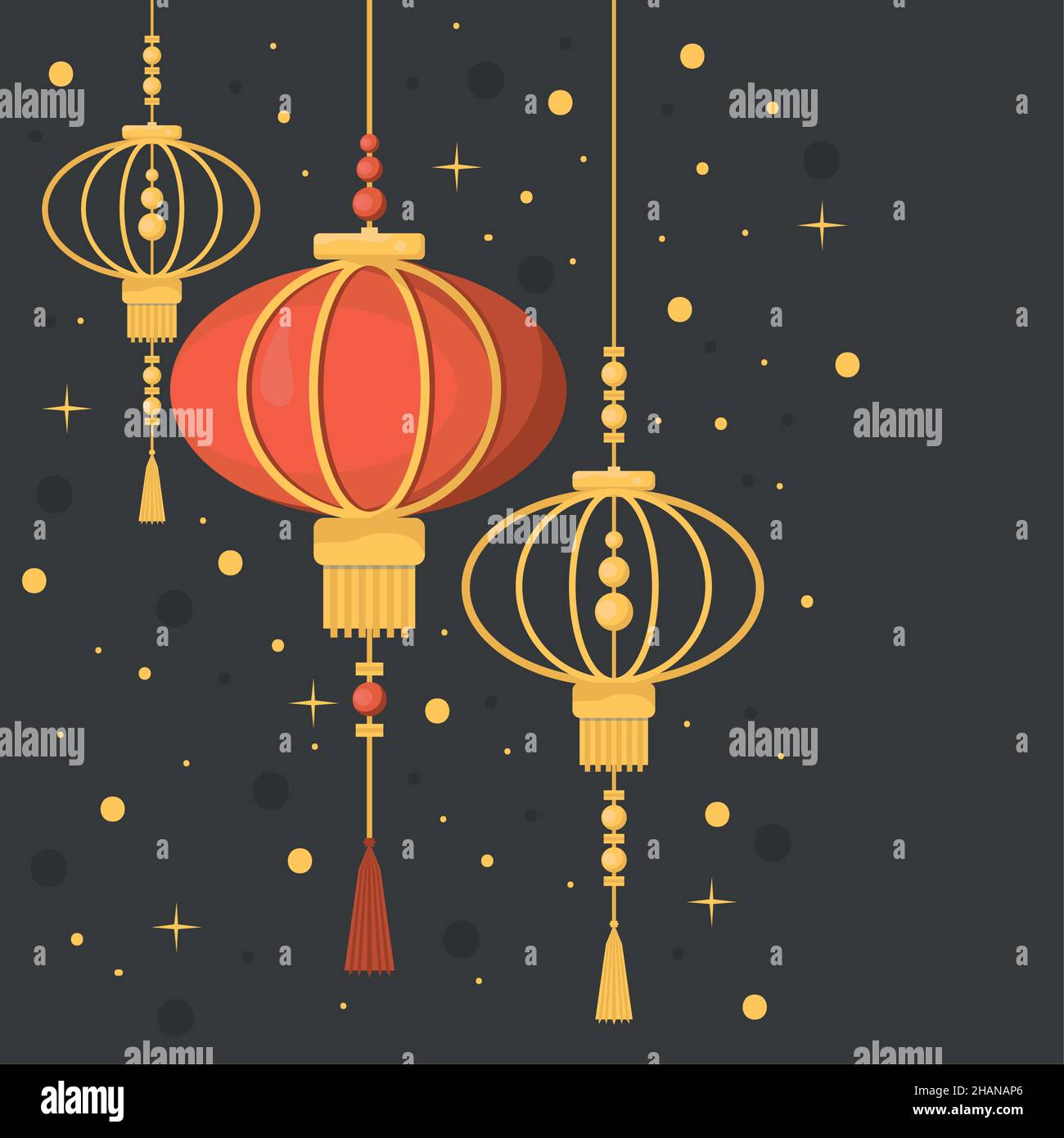chinese lamps decoration Stock Vector Image & Art - Alamy