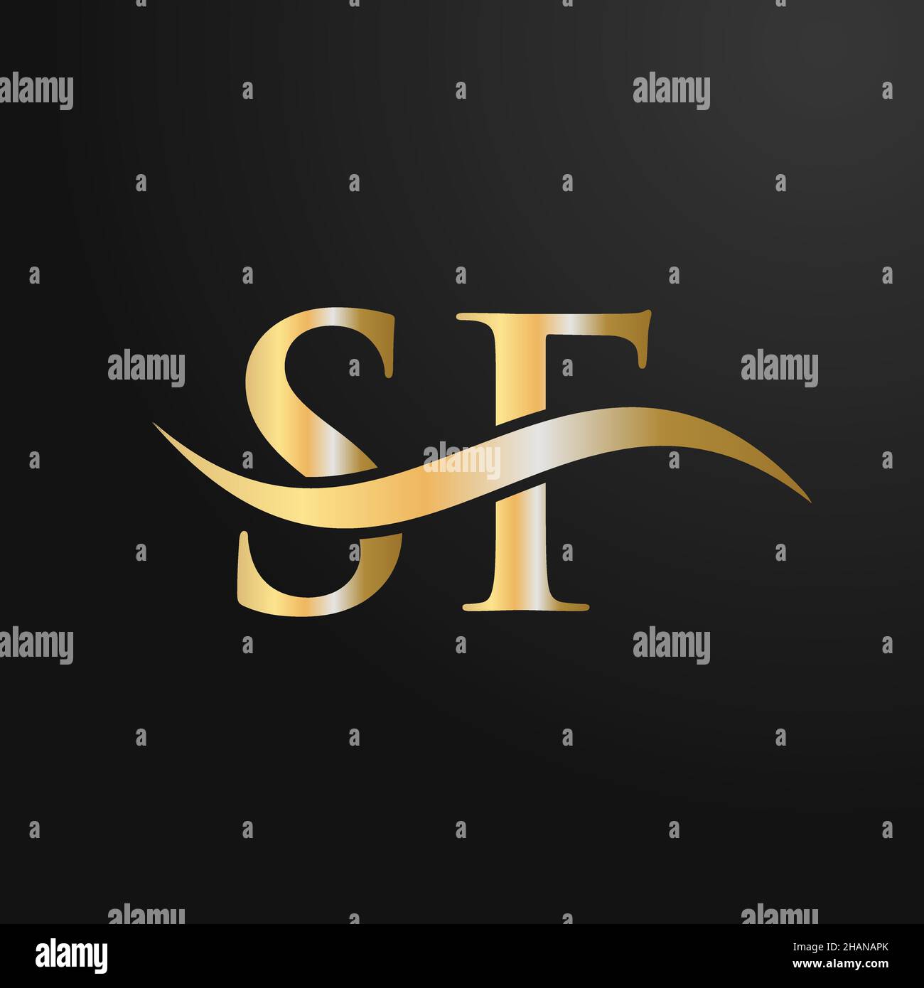 Letter SF Logo Design Template. SF, S F Letter Logo Modern, Flat ...