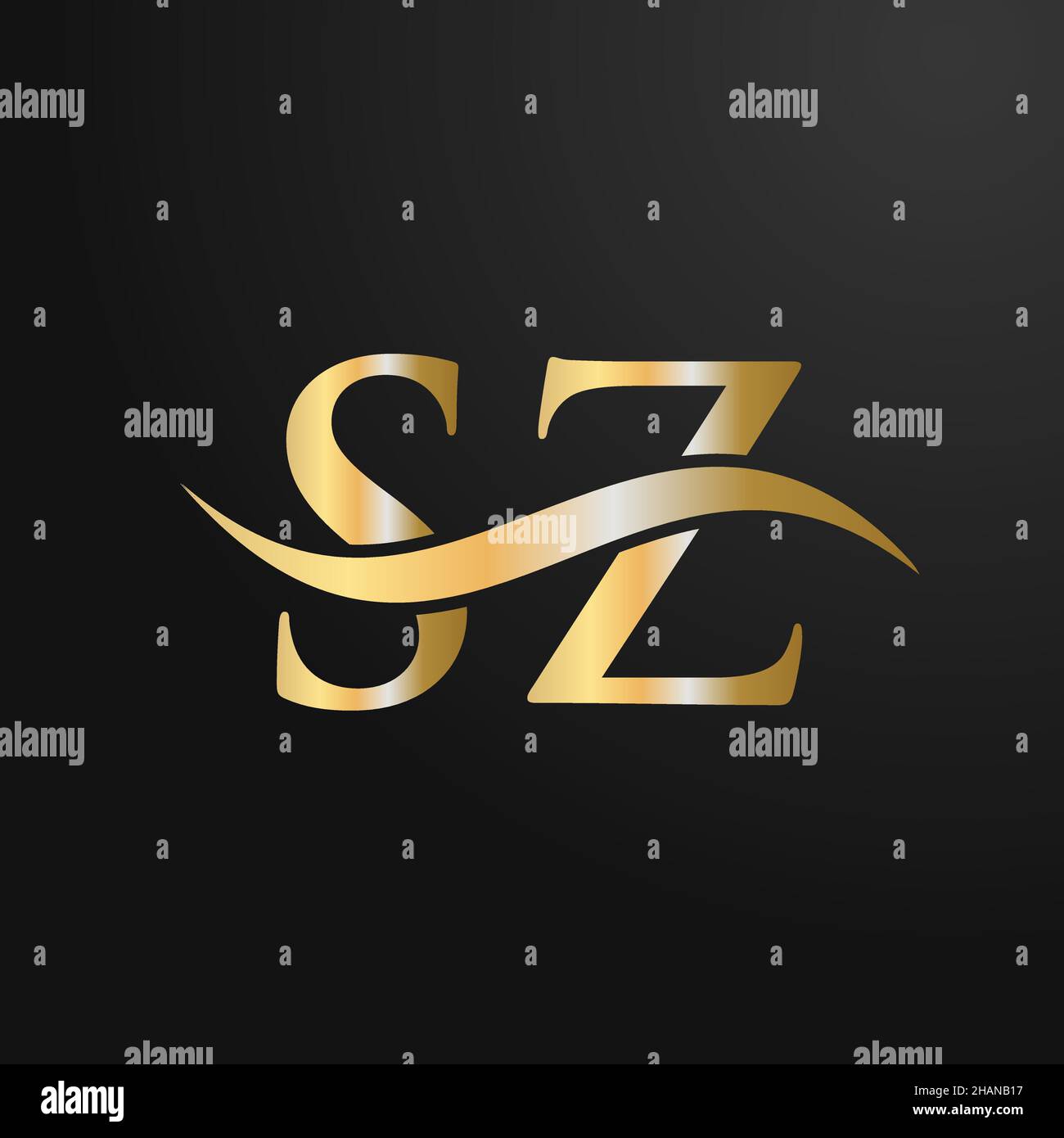 Letter SZ Logo Design Template. SZ, S Z Letter Logo Modern, Flat ...