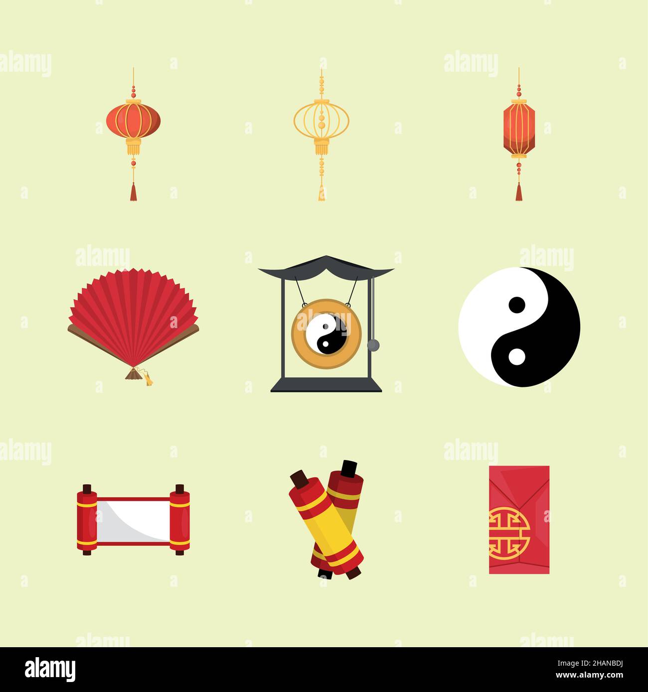 chinese icons set Stock Vector Image & Art - Alamy