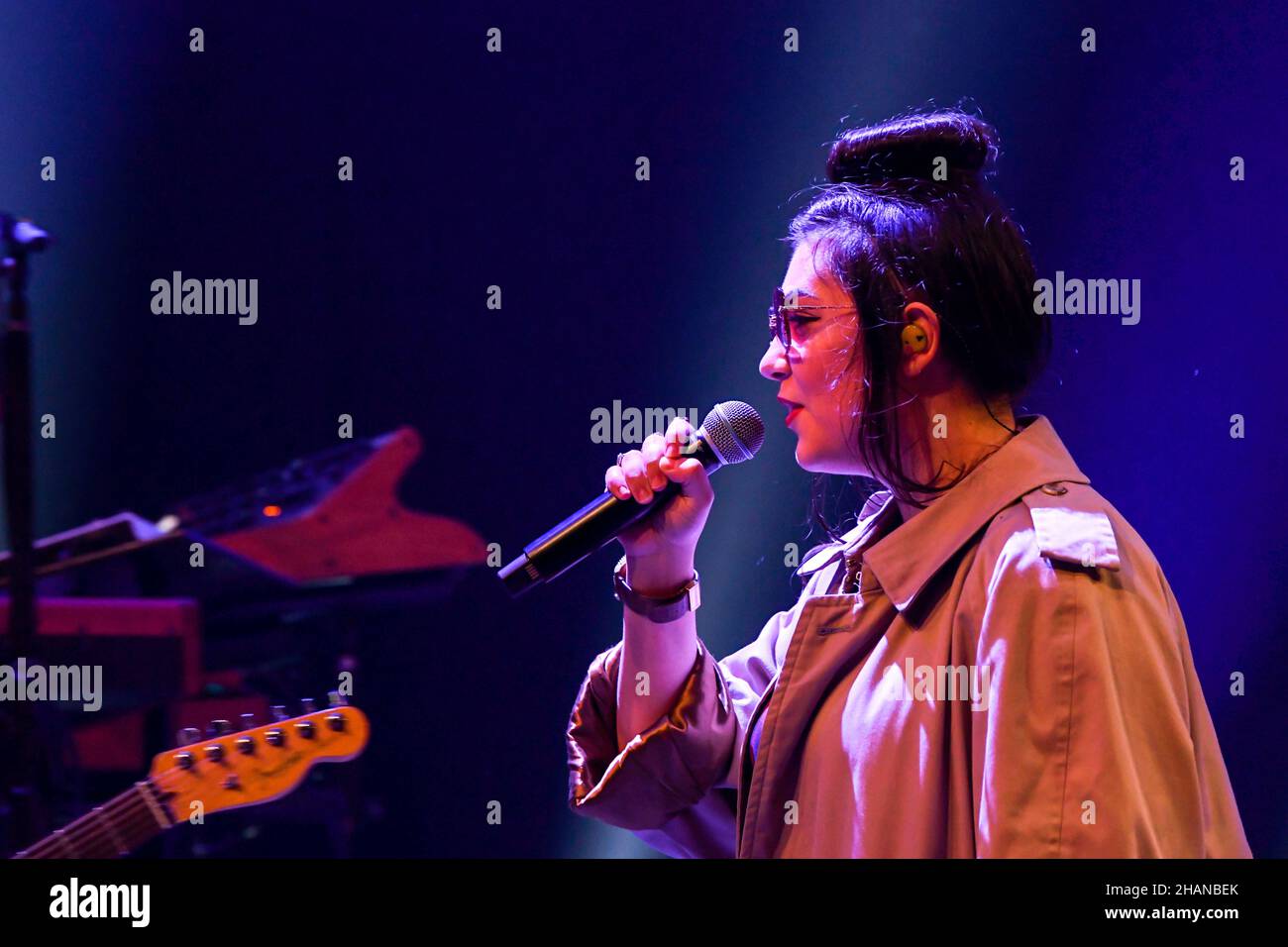 Singer Hoshi in concert on the occasion of the Ouest Park Festival in ...